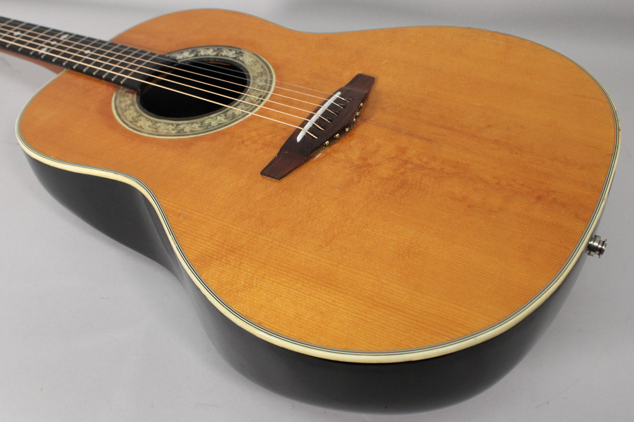 1968 Ovation Deluxe Balladeer Shiny Bowl Back Acoustic-Electric Guitar ...