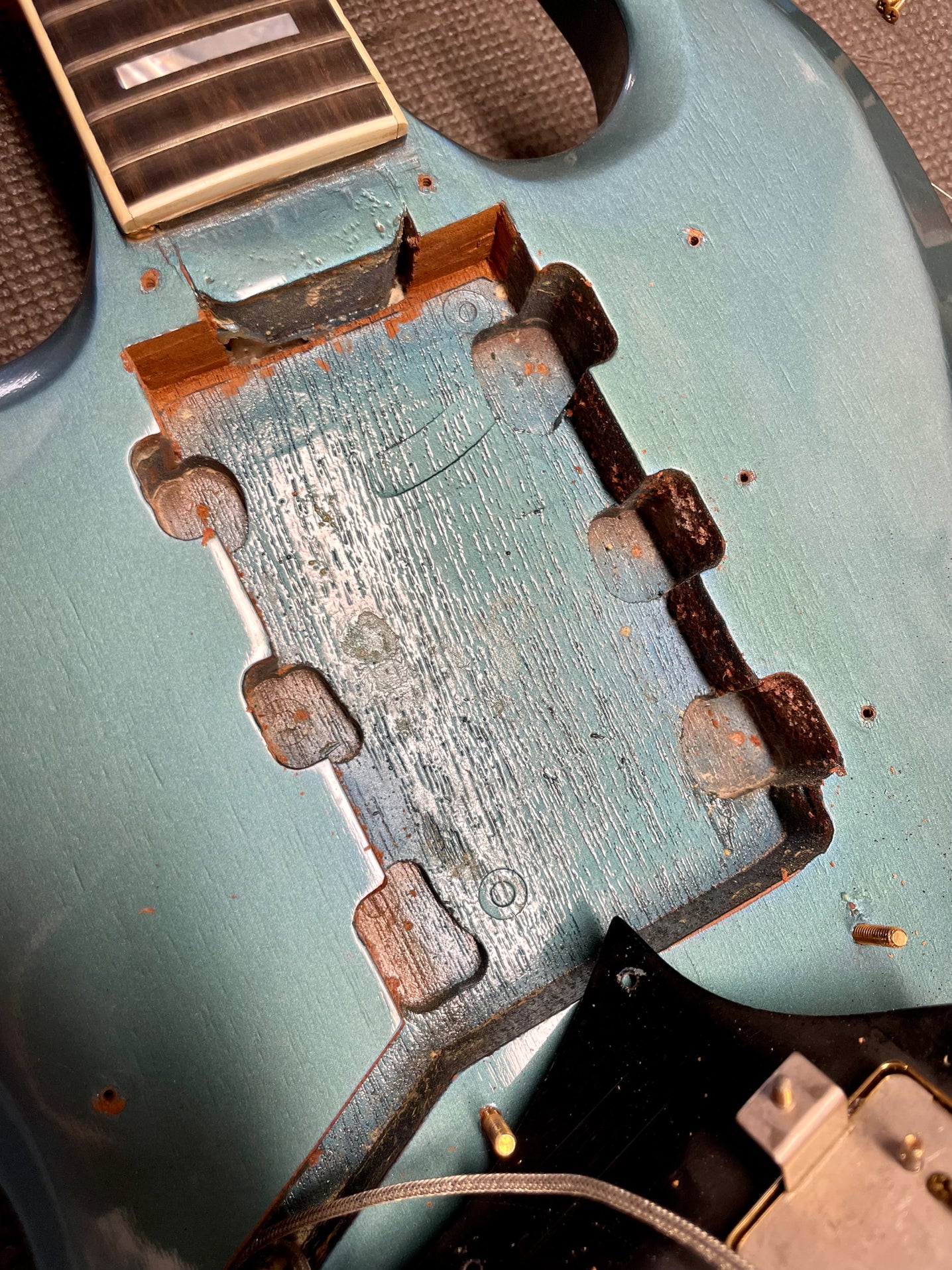 1968 Gibson SG Custom Pelham Blue Factory Bigsby Left-Handed 1 of 2 Ev ...