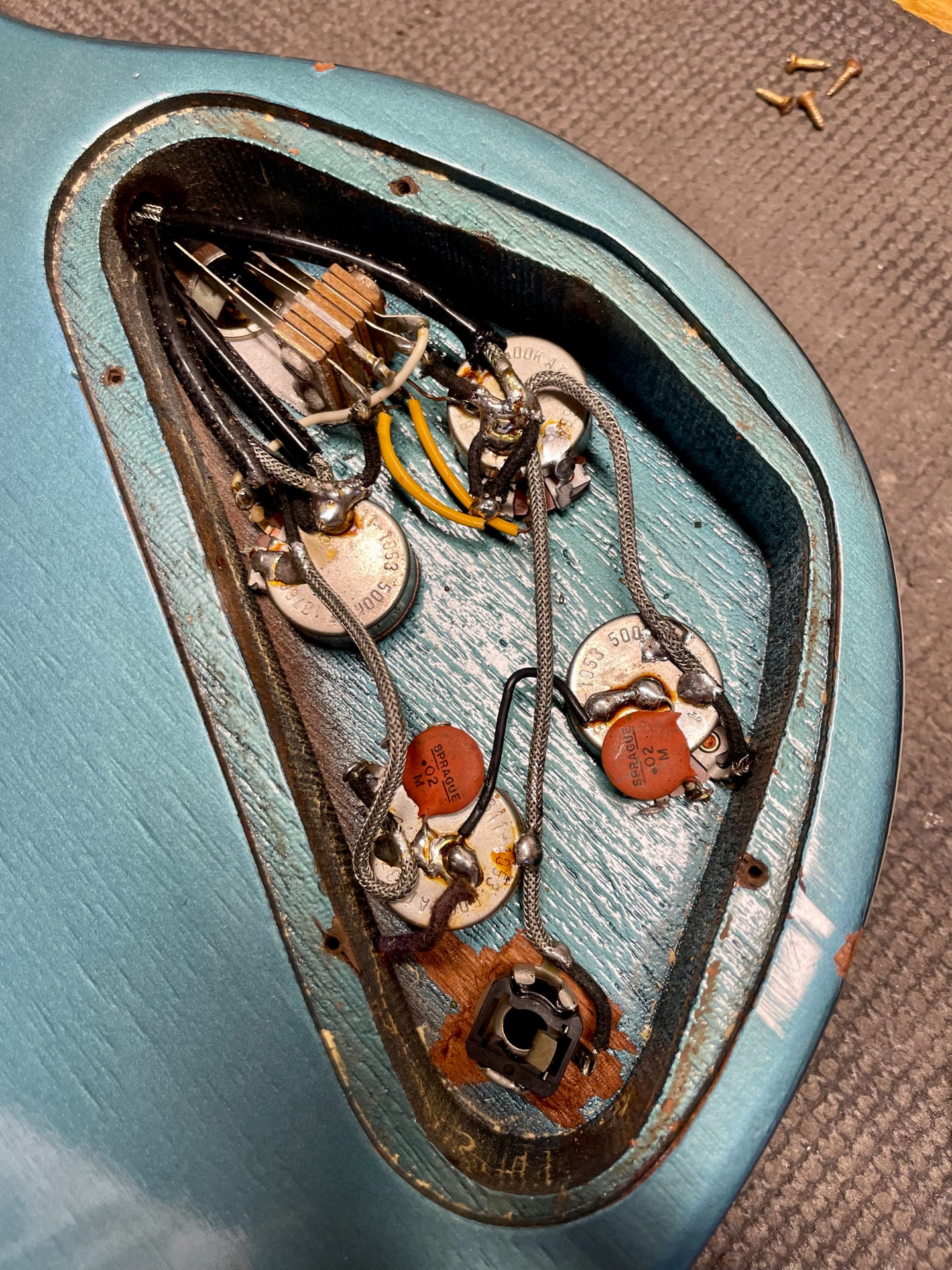 1968 Gibson SG Custom Pelham Blue Factory Bigsby Left-Handed 1 of 2 Ev ...