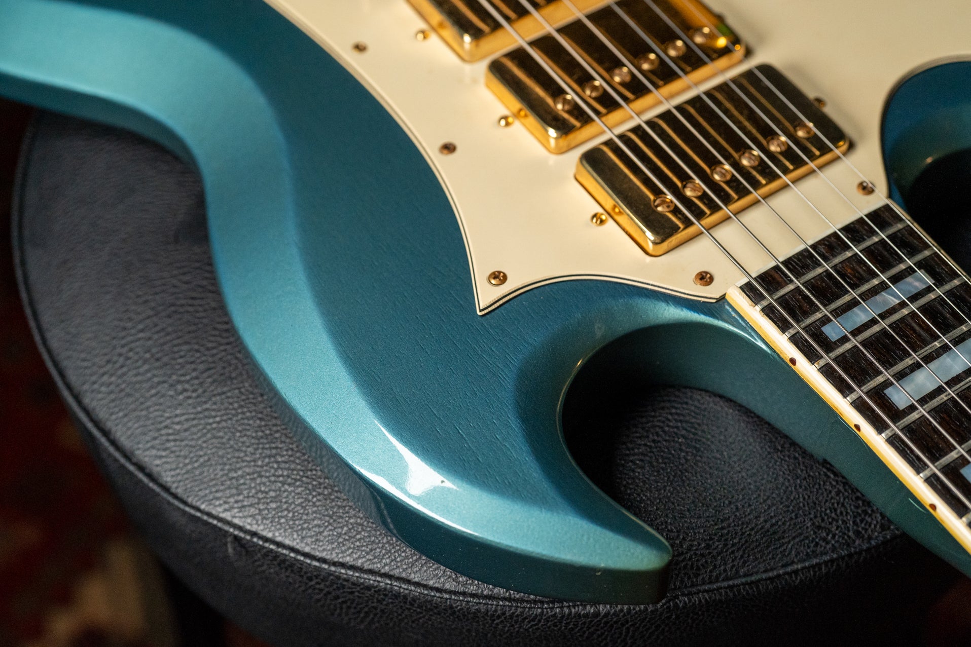 1968 Gibson SG Custom Pelham Blue Factory Bigsby Left-Handed 1 of 2 Ev ...