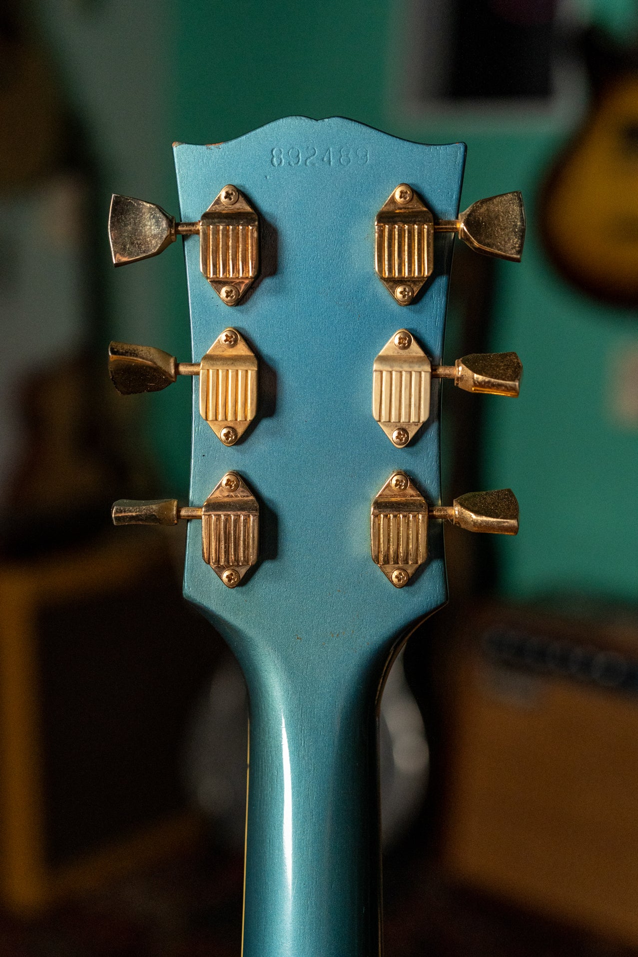 1968 Gibson SG Custom Pelham Blue Factory Bigsby Left-Handed 1 of 2 Ev ...