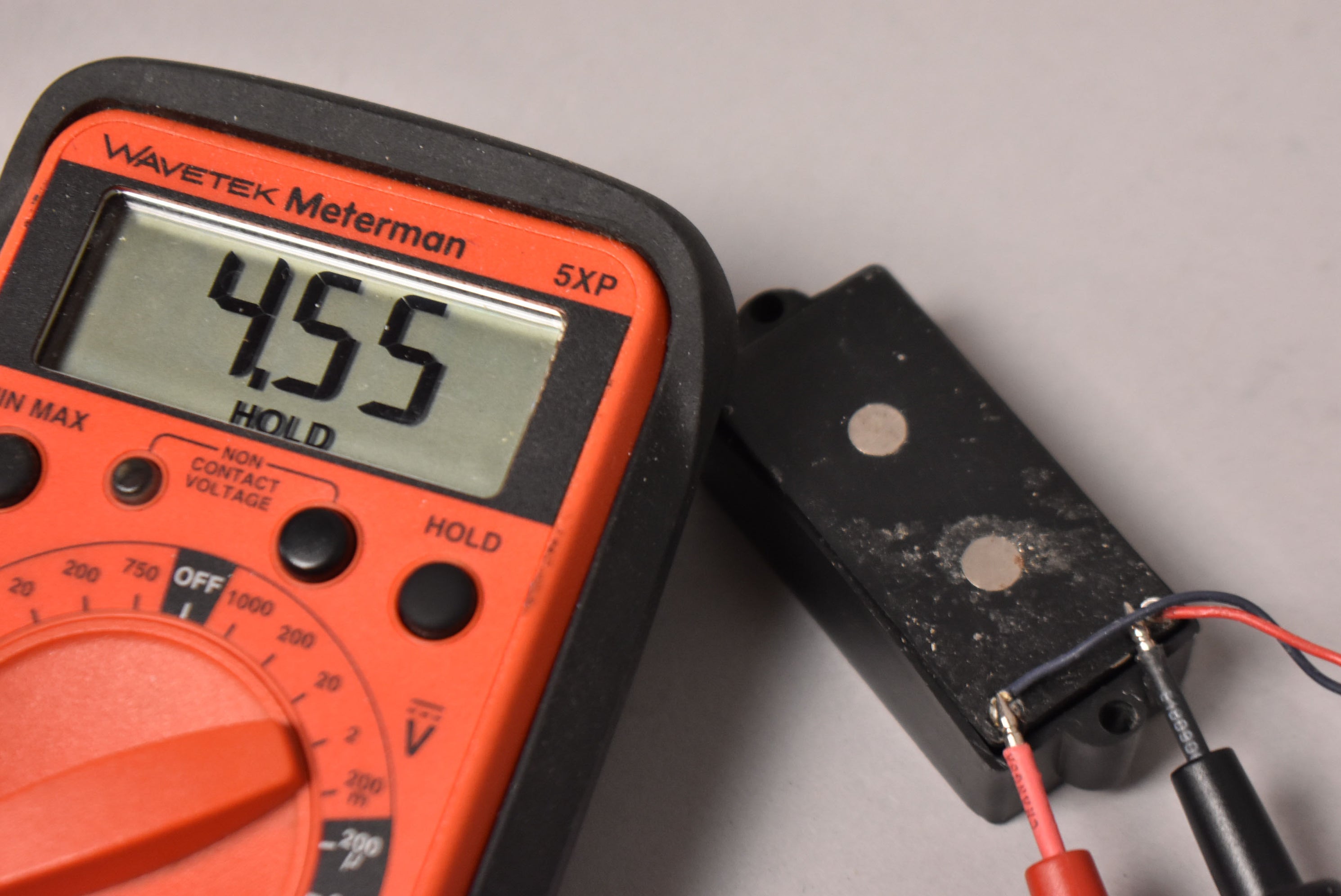 1970s Red Rhodes Velvet Hammer P-Style Bass Pickups Set Black ...