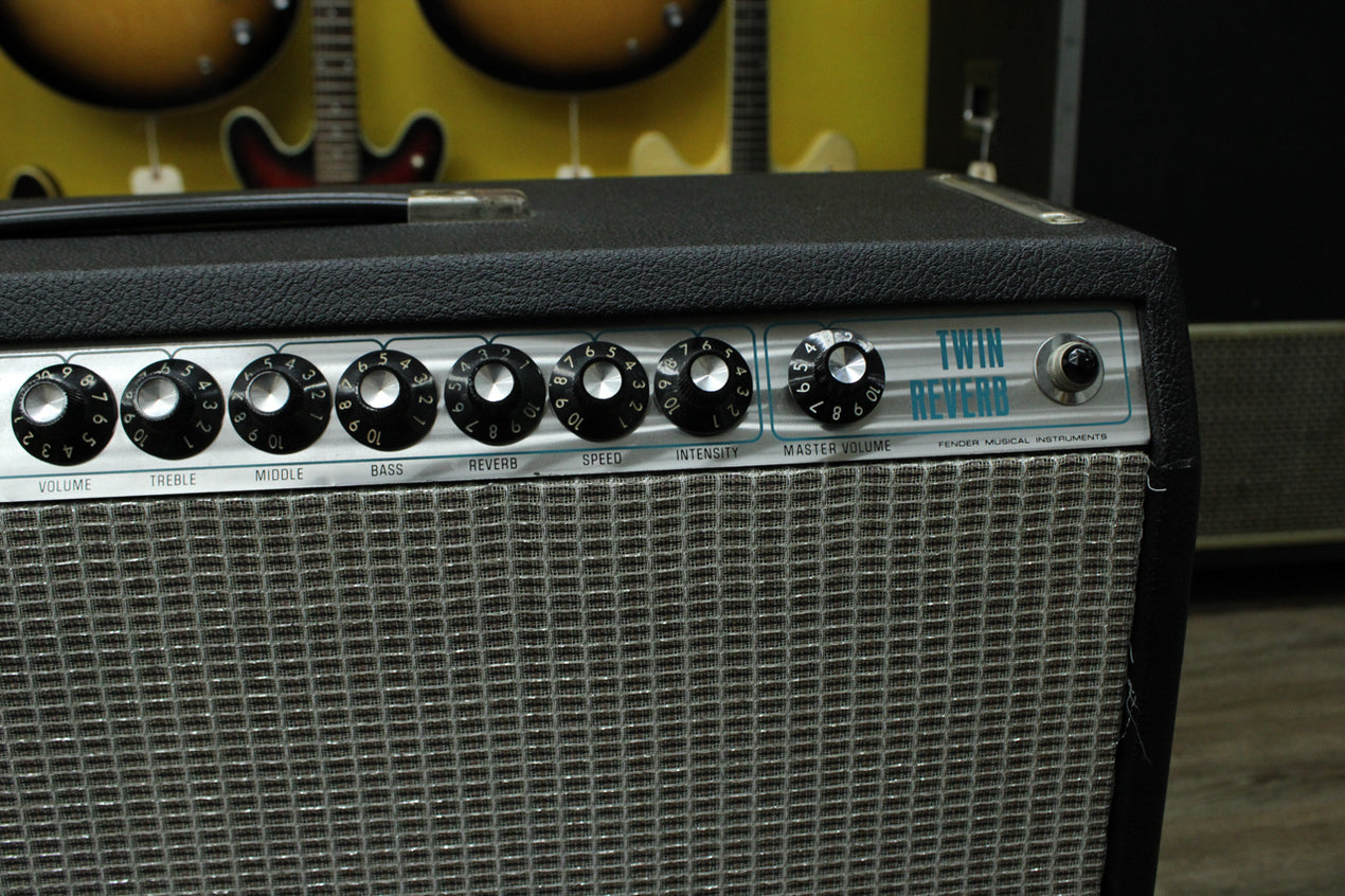 1974 Fender Twin Reverb Silverface JBLs Push/Pull Master Volume w/Cove ...