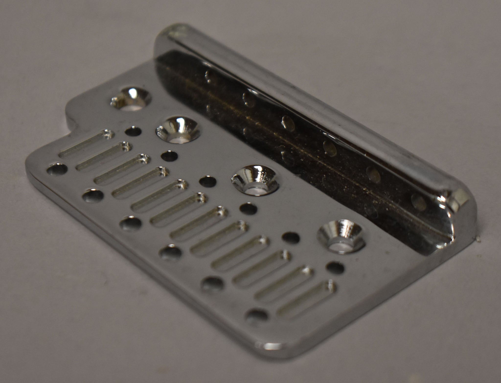 1980s Schecter USA Guitar Hardtail Bridge Plate Notched Chrome NOS ...