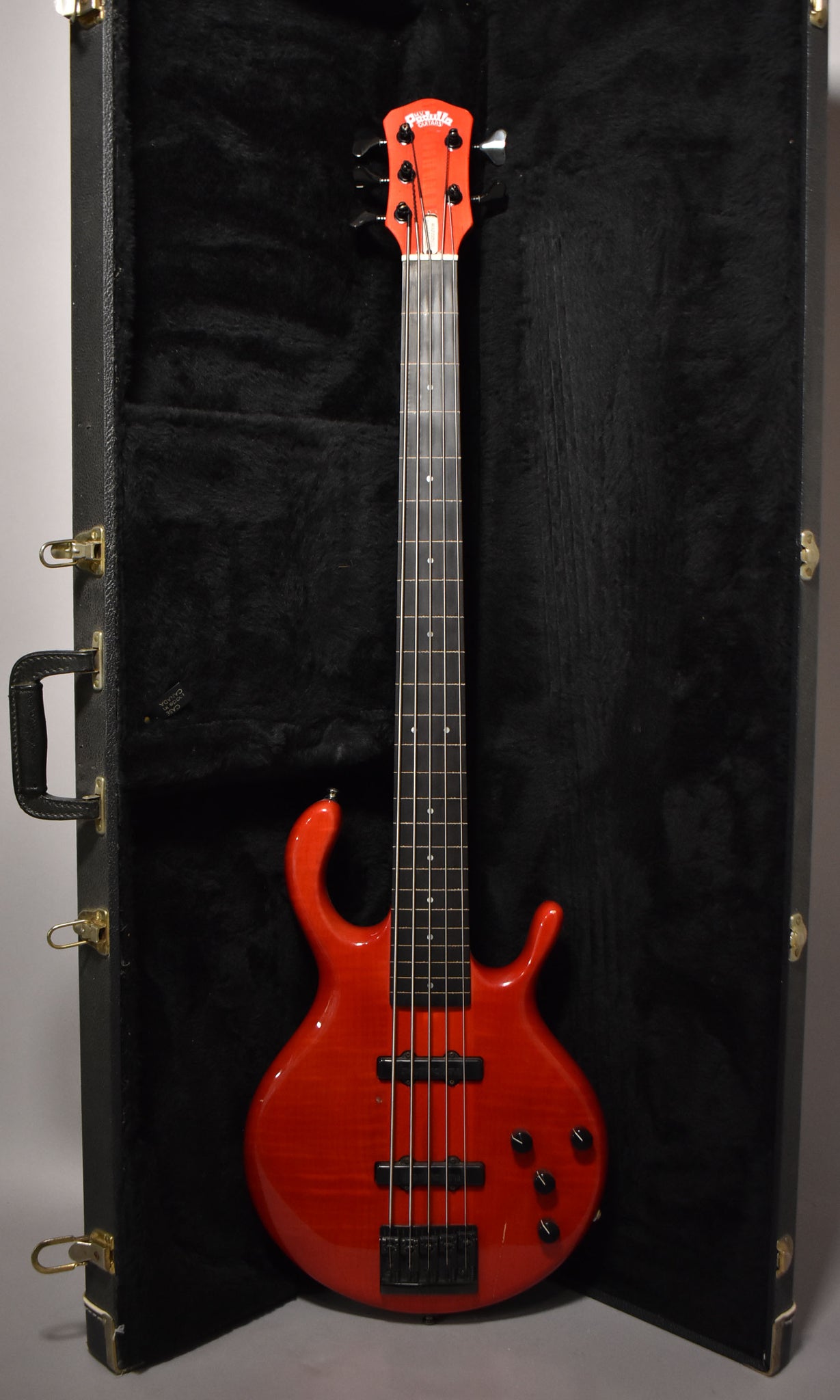 1990 Pedulla MVP-5 Bass Fretless Conversion 5-String Red w/HSC ...