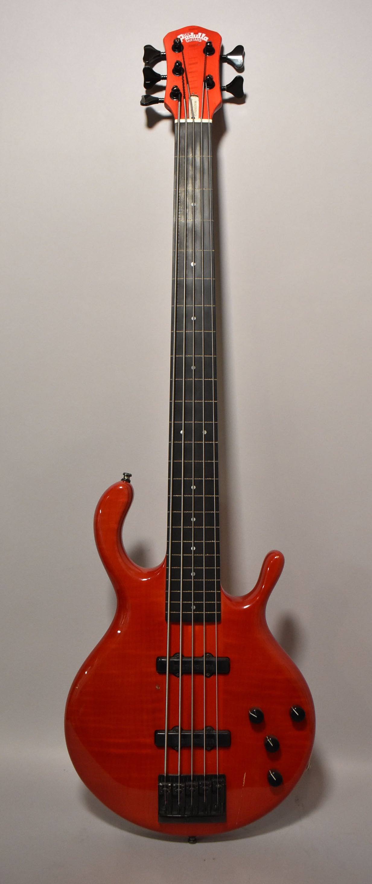 1990 Pedulla MVP-5 Bass Fretless Conversion 5-String Red w/HSC ...