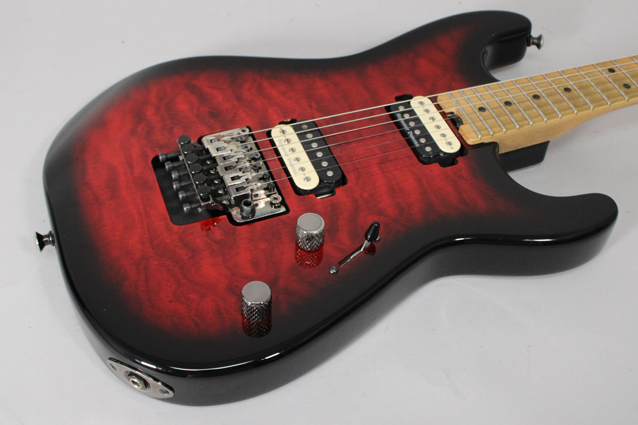 2016 Charvel Pro-Mod San Dimas Style 1 HH FR M QM Transparent Red Burs ...