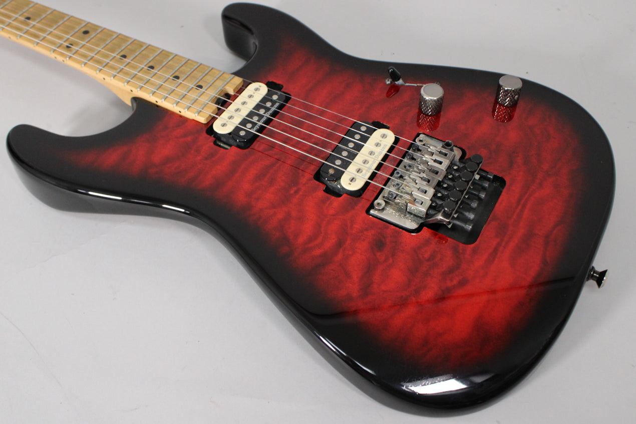 2016 Charvel Pro-Mod San Dimas Style 1 HH FR M QM Transparent Red Burs ...