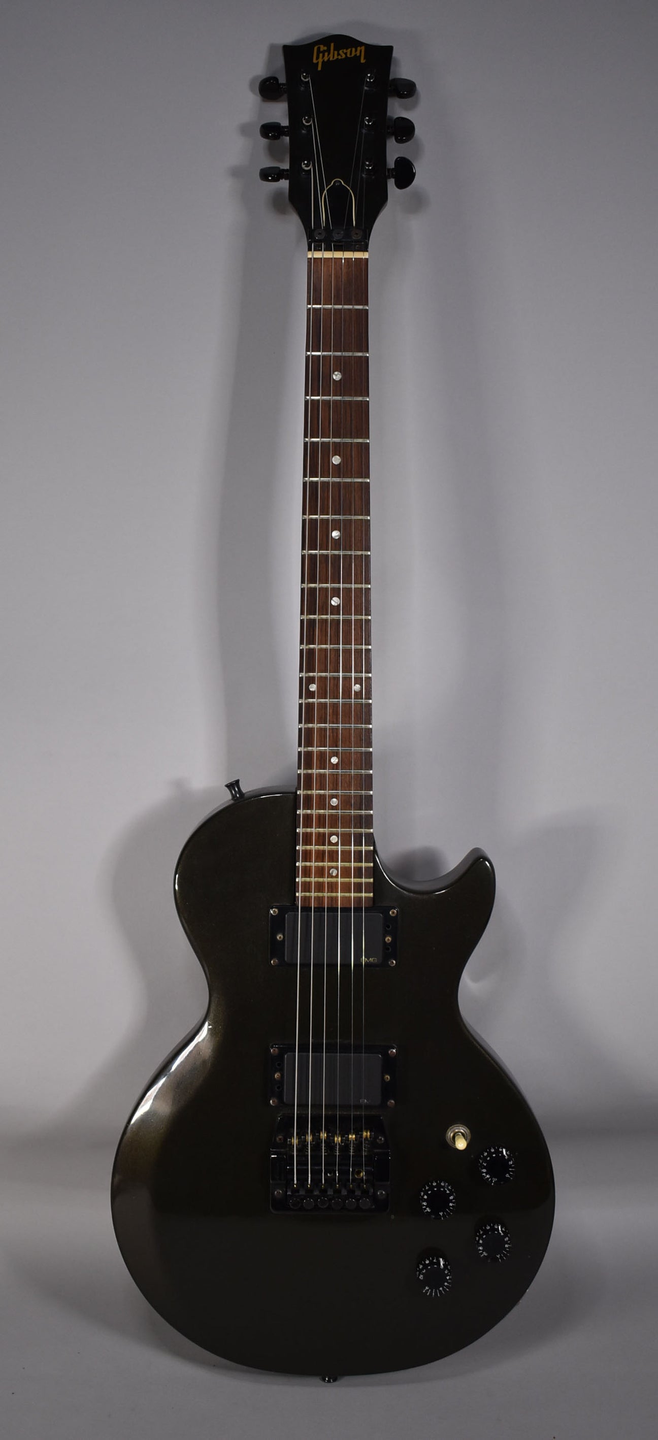 1985 Gibson Les Paul Invader Black Olive Finish – Imperial Vintage Guitars
