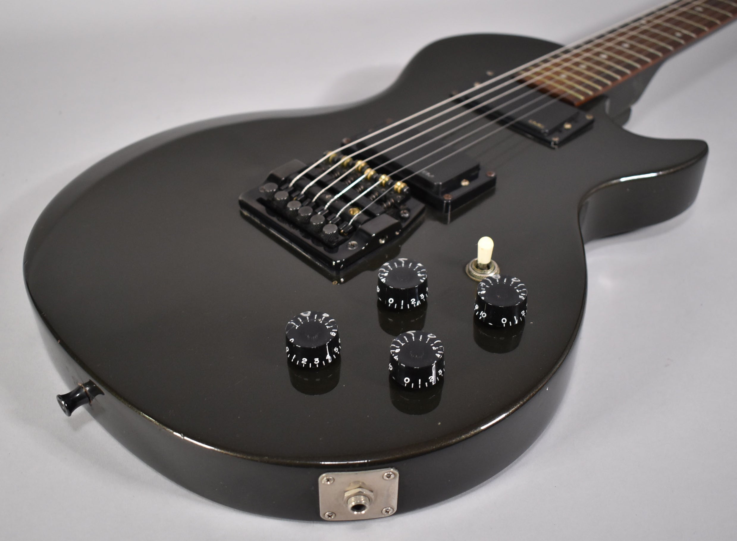 1985 Gibson Les Paul Invader Black Olive Finish – Imperial Vintage Guitars
