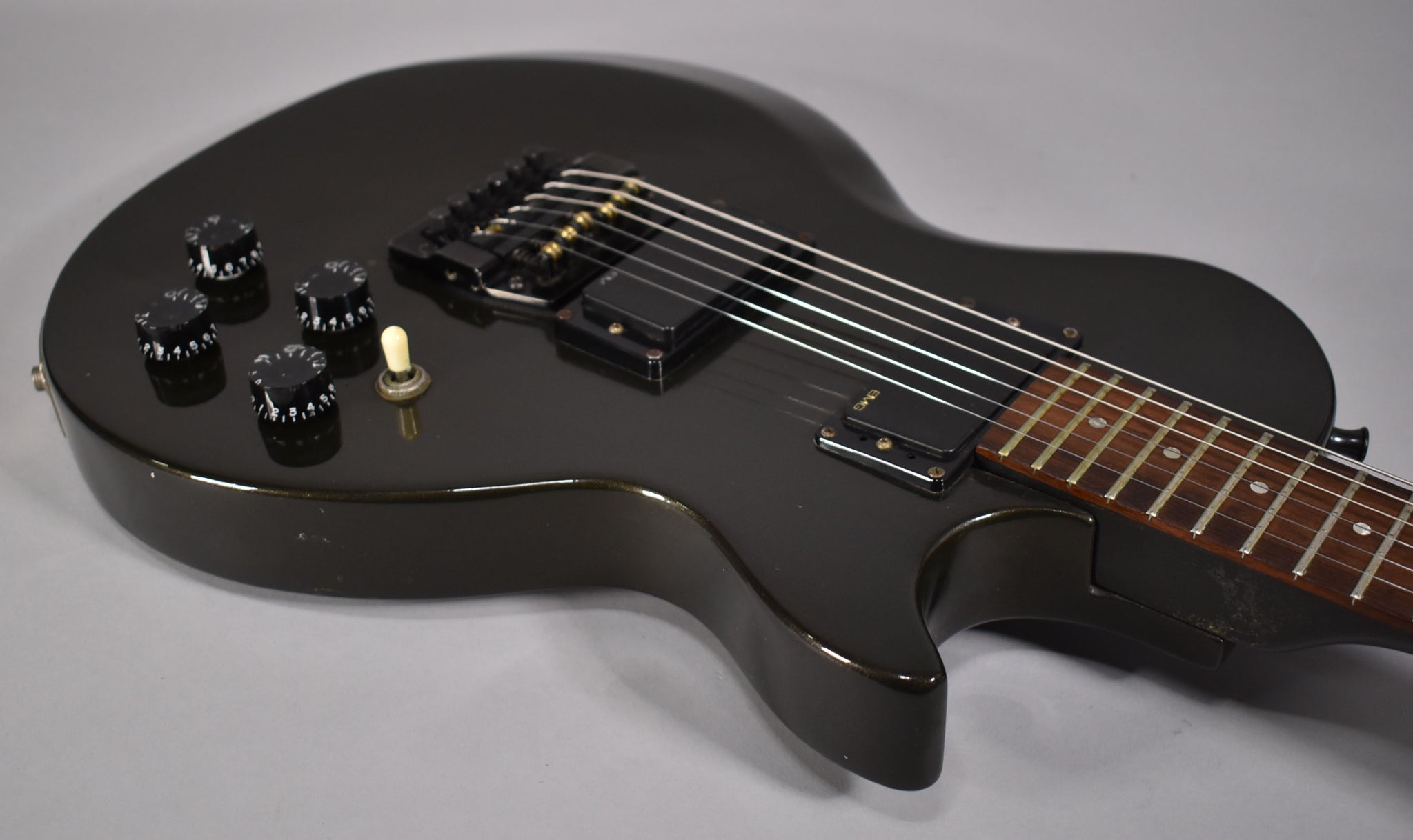 1985 Gibson Les Paul Invader Black Olive Finish – Imperial Vintage Guitars