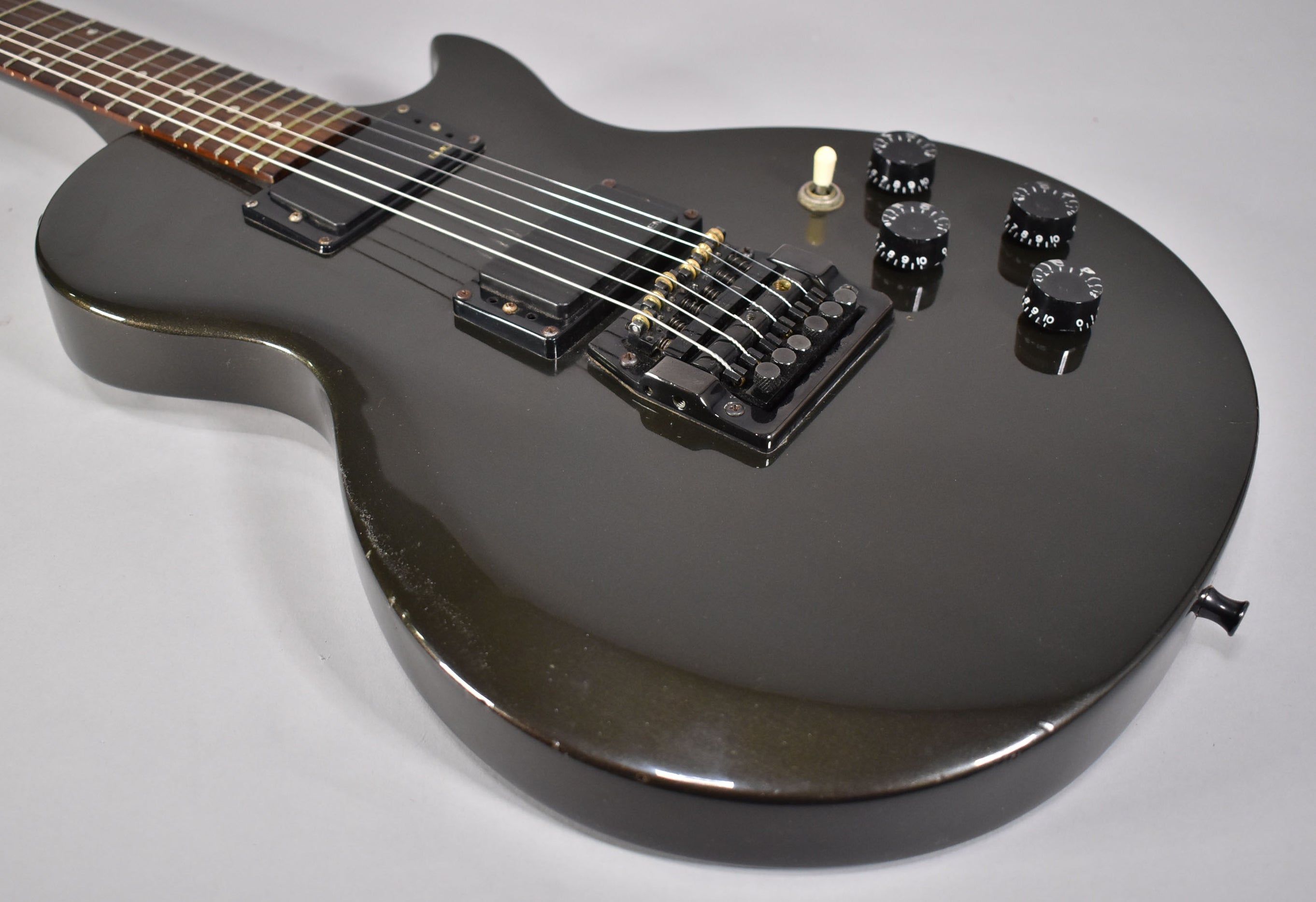 1985 Gibson Les Paul Invader Black Olive Finish – Imperial Vintage Guitars