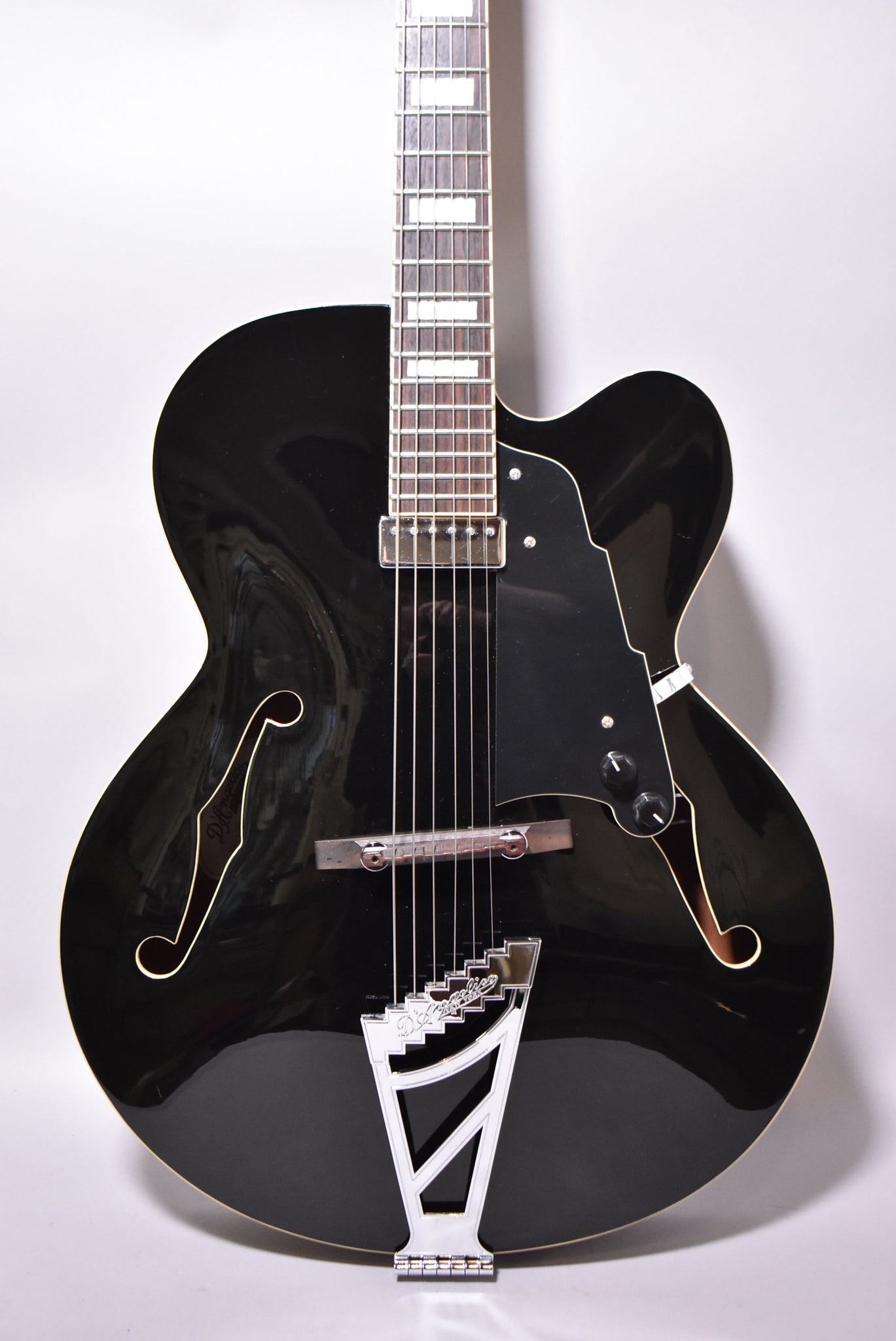 D'Angelico Premier EXL-1 Hollowbody Archtop Electric Guitar Black Fini ...