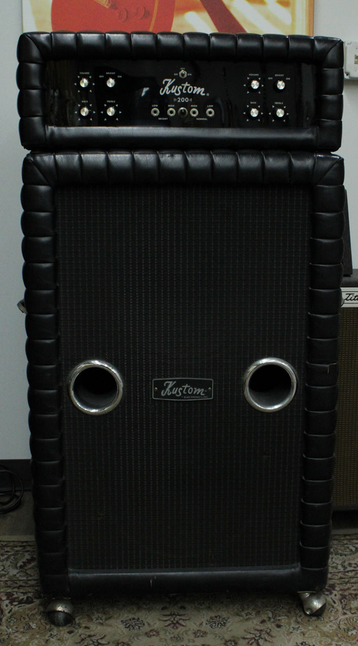 1968 Kustom K200B Tuck And Roll Head + 2x15 Cab – Imperial Vintage Guitars