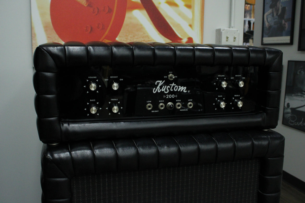 1968 Kustom K200B Tuck And Roll Head + 2x15 Cab – Imperial Vintage Guitars