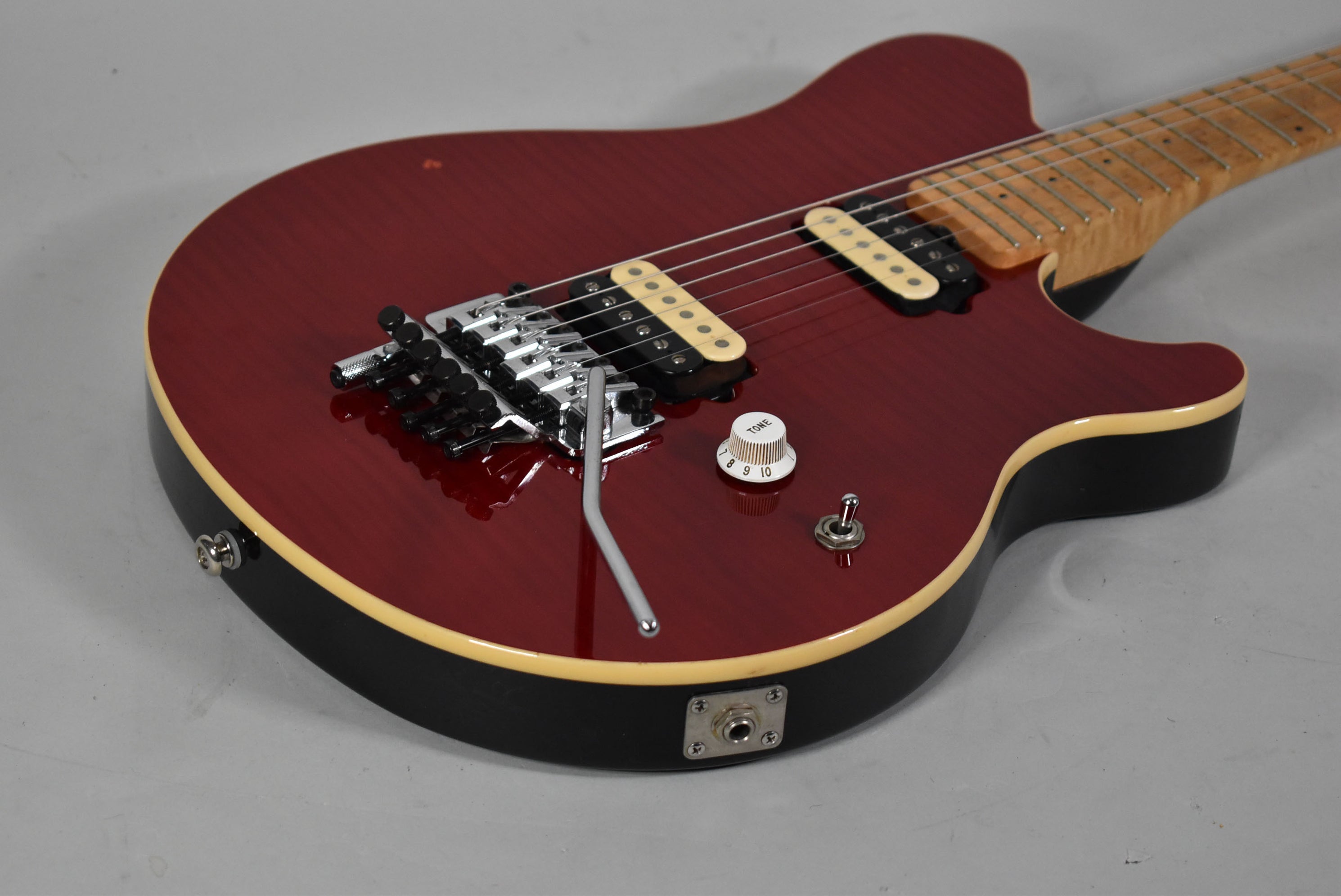 1998 Ernie Ball Music Man Axis Trans Red Flame Top Electric Guitar w/H ...